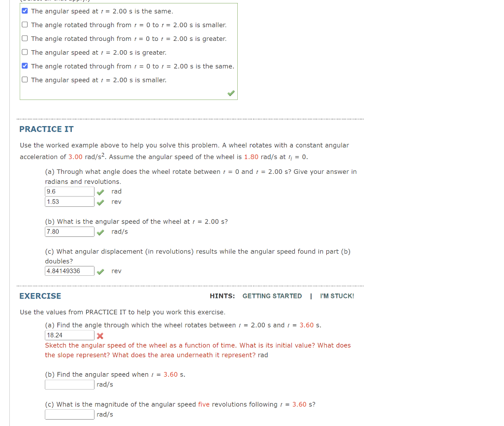 Solved GOAL Apply the rotational kinematic equations. | Chegg.com