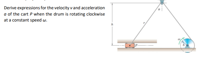 Solved Derive expressions for the velocity vand acceleration | Chegg.com