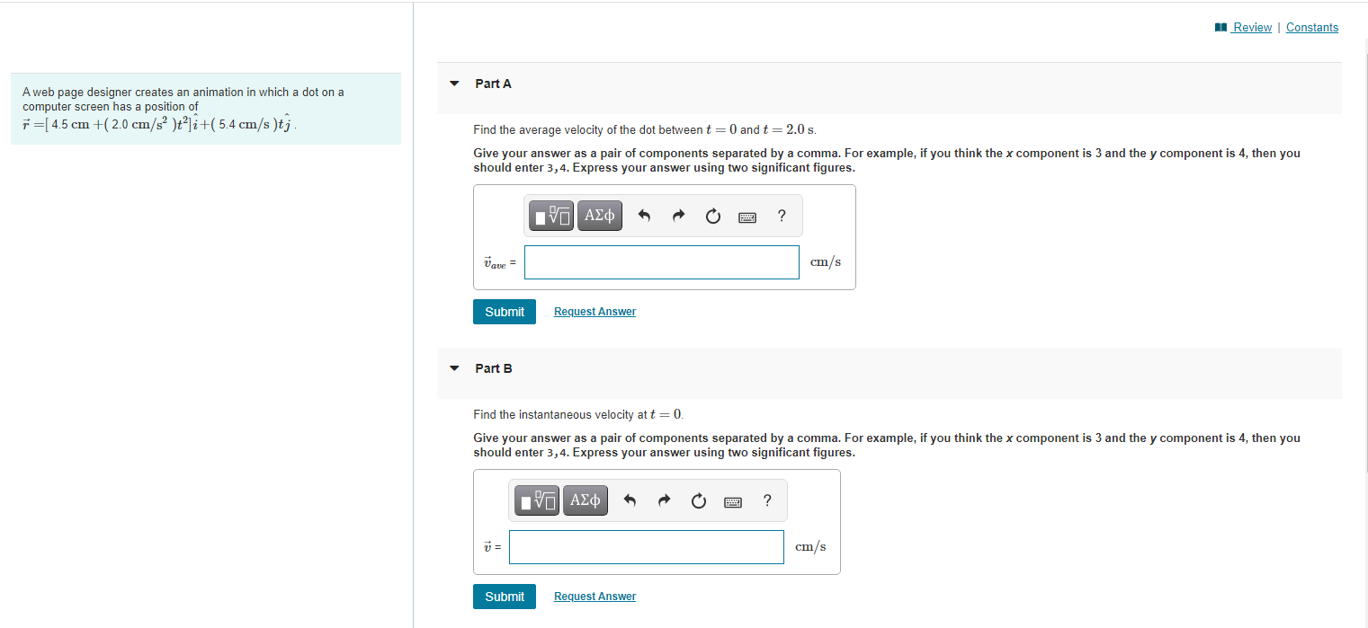 Solved Review Constants Part A A web page designer creates | Chegg.com