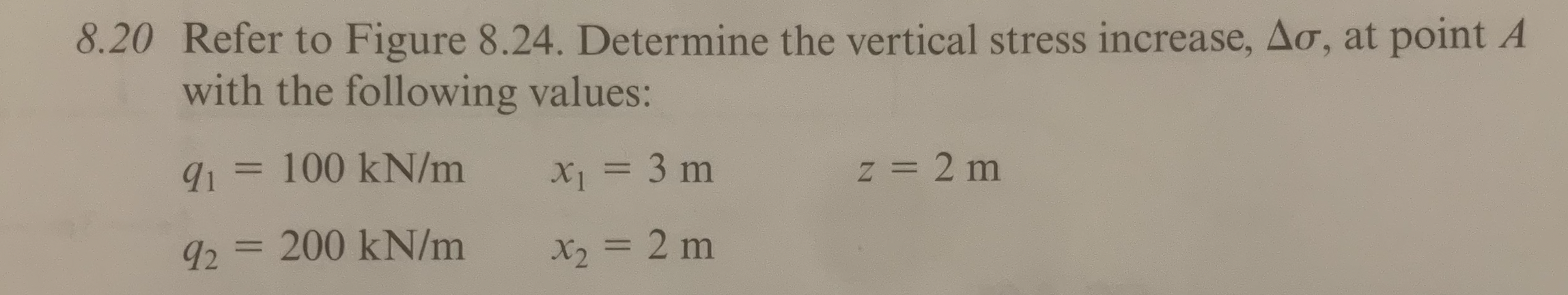 Solved 8.20 Refer to Figure 8.24. Determine the vertical | Chegg.com