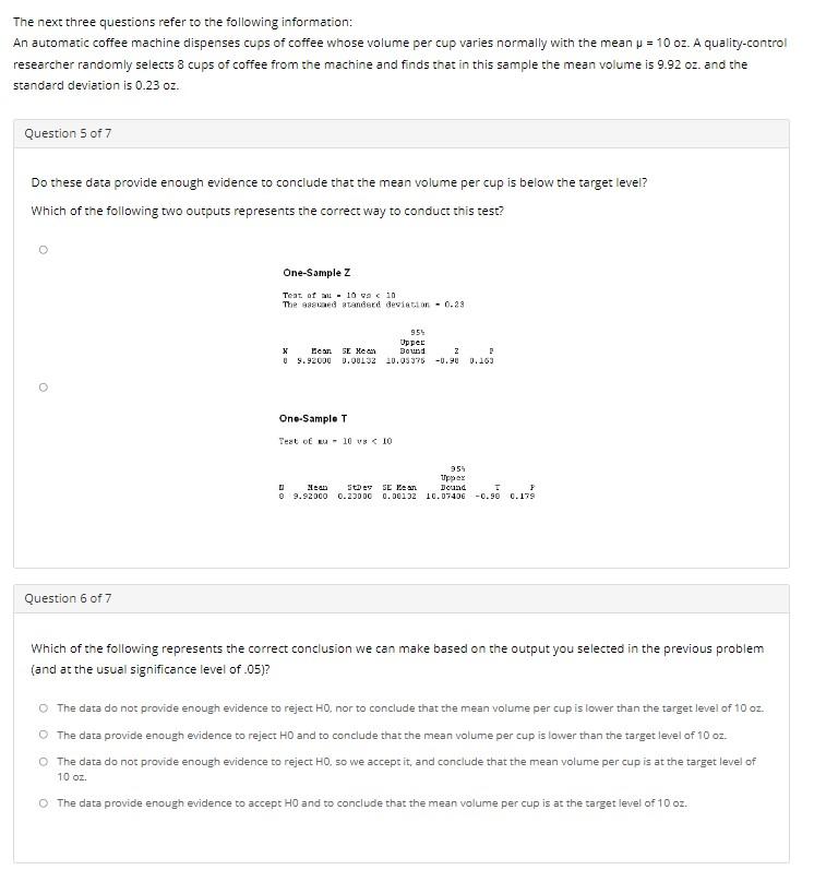 Solved The next three questions refer to the following | Chegg.com