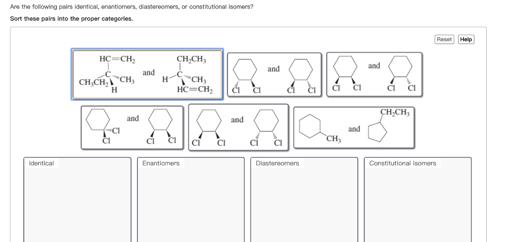 Solved Are the following pairs identical, enantiomers, | Chegg.com