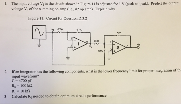 Solved The input voltage V_i in the circuit shown in Figure | Chegg.com