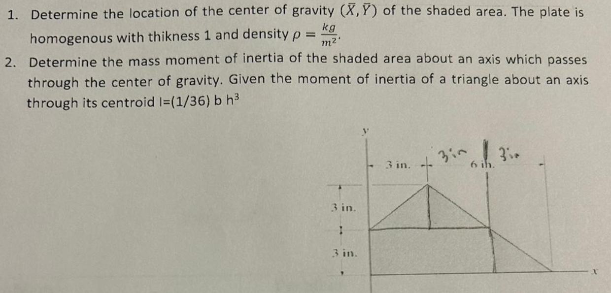 Solved Determine the location of the center of gravity | Chegg.com
