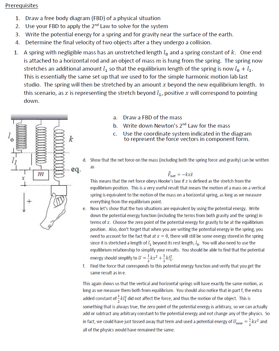 Solved Prerequisites 1. Draw a free body diagram (FBD) of a | Chegg.com