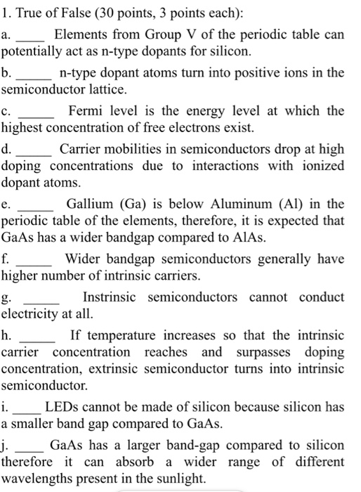 Solved a. _____ Elements from Group V of the periodic table | Chegg.com