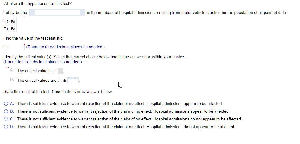 Solved in the numbers of hospital admissions resulting | Chegg.com
