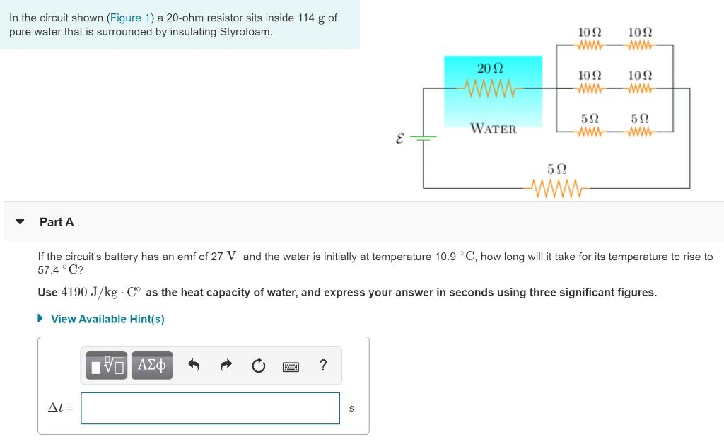 Solved II Review Constants Periodic Table The circuit shown | Chegg.com