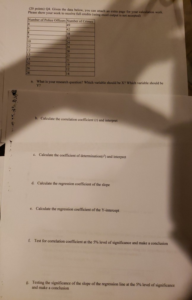 Solved 20 Points 04 Given The Data Below You Can Attach Chegg
