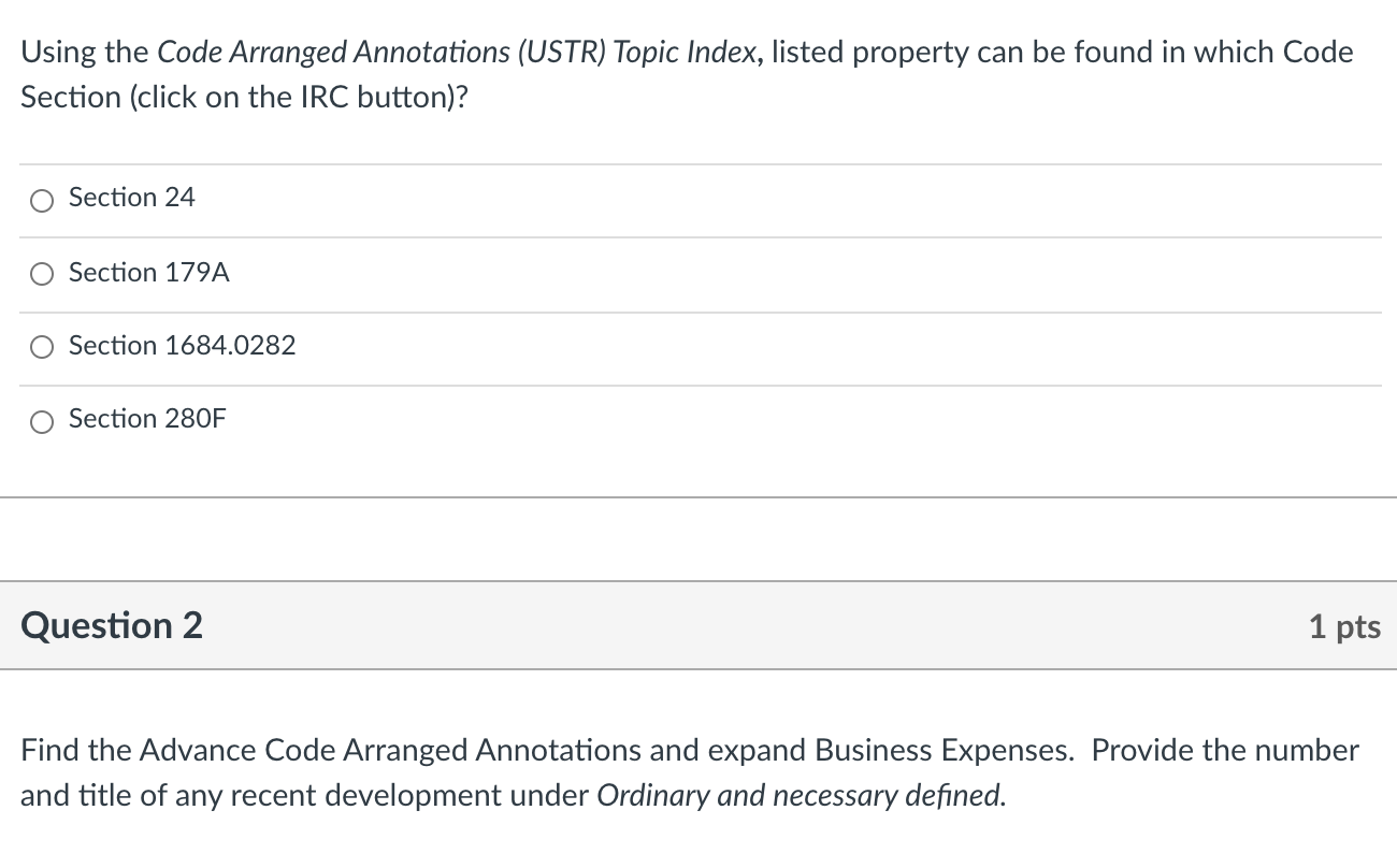 Solved Using the Code Arranged Annotations (USTR) Topic | Chegg.com