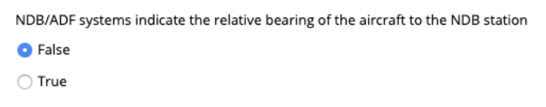 Solved NDB/ADF systems indicate the relative bearing of the | Chegg.com
