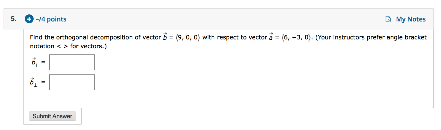 Solved 5 14 Points My Notes Find The Orthogonal