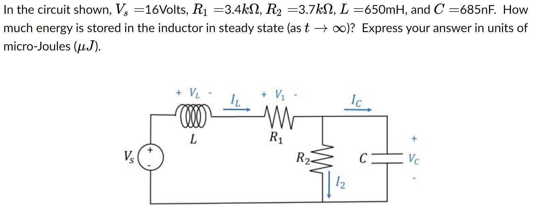Solved In the circuit shown, Vs=16 Volts, | Chegg.com