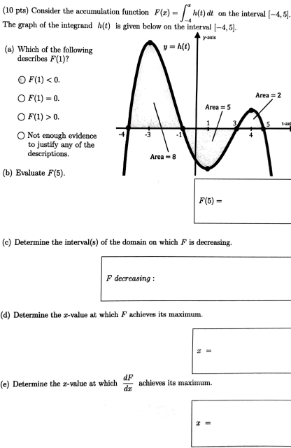 (10 pts) Consider the accumulation function | Chegg.com