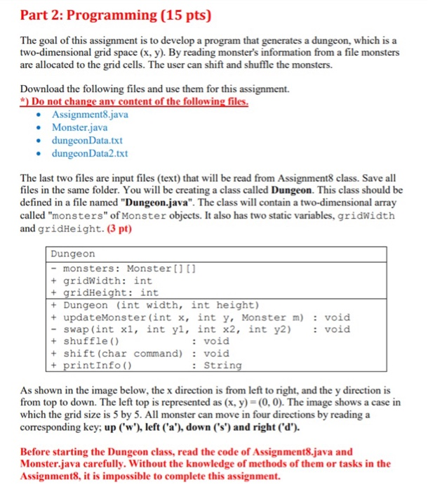 Solved Part 2: Programming (15 pts) The goal of this | Chegg.com