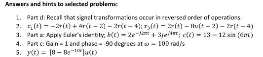 Solved Use Laplace transforms to determine the output signal | Chegg.com