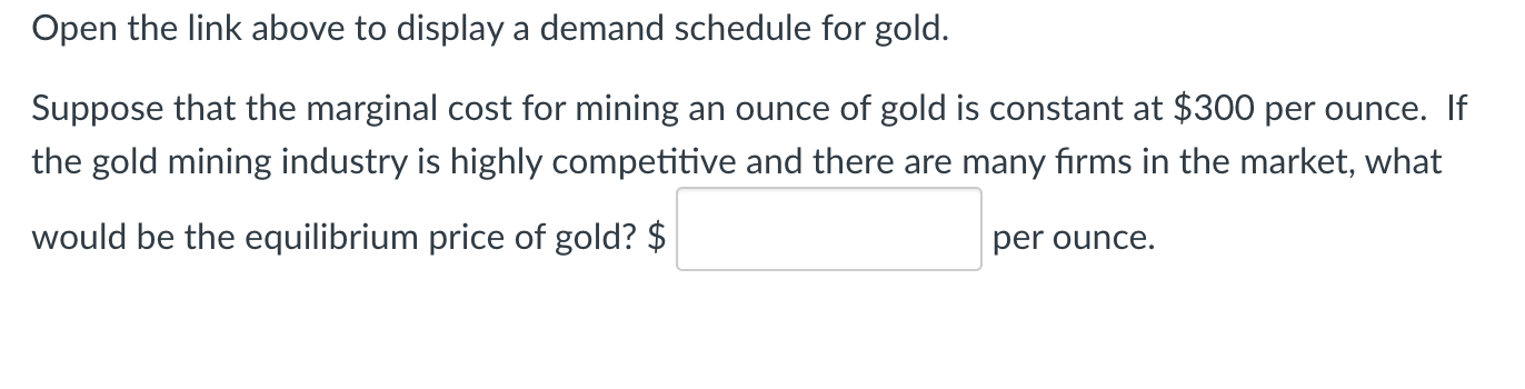 Solved Price (per oz.) $1,000 $900 Quantity (oz.) 1,000 | Chegg.com