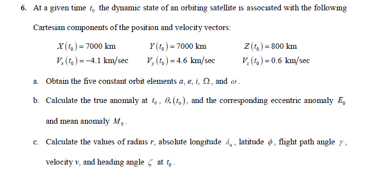 Solved \mu =398600.4 ﻿use in calculations | Chegg.com