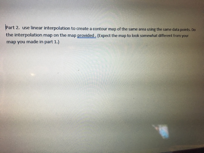 Solved Constructing a Topographic Map Using Two Methods | Chegg.com