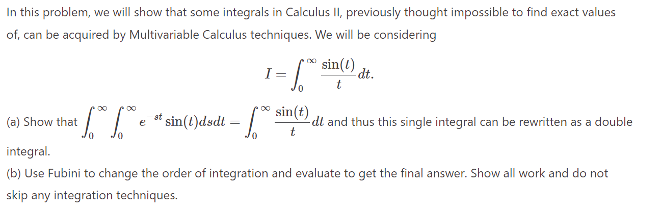 Solved In this problem, we will show that some integrals in | Chegg.com