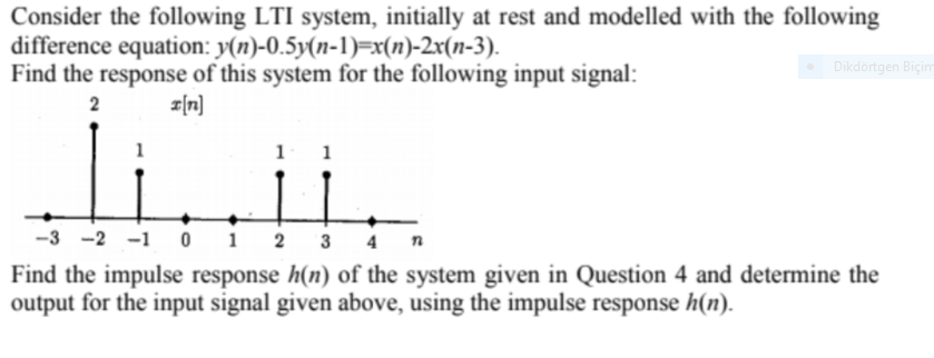 Solved Consider the following LTI system, initially at rest | Chegg.com