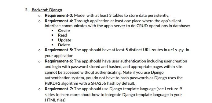 Solved Django Blog Website Using Django, create a blogging | Chegg.com