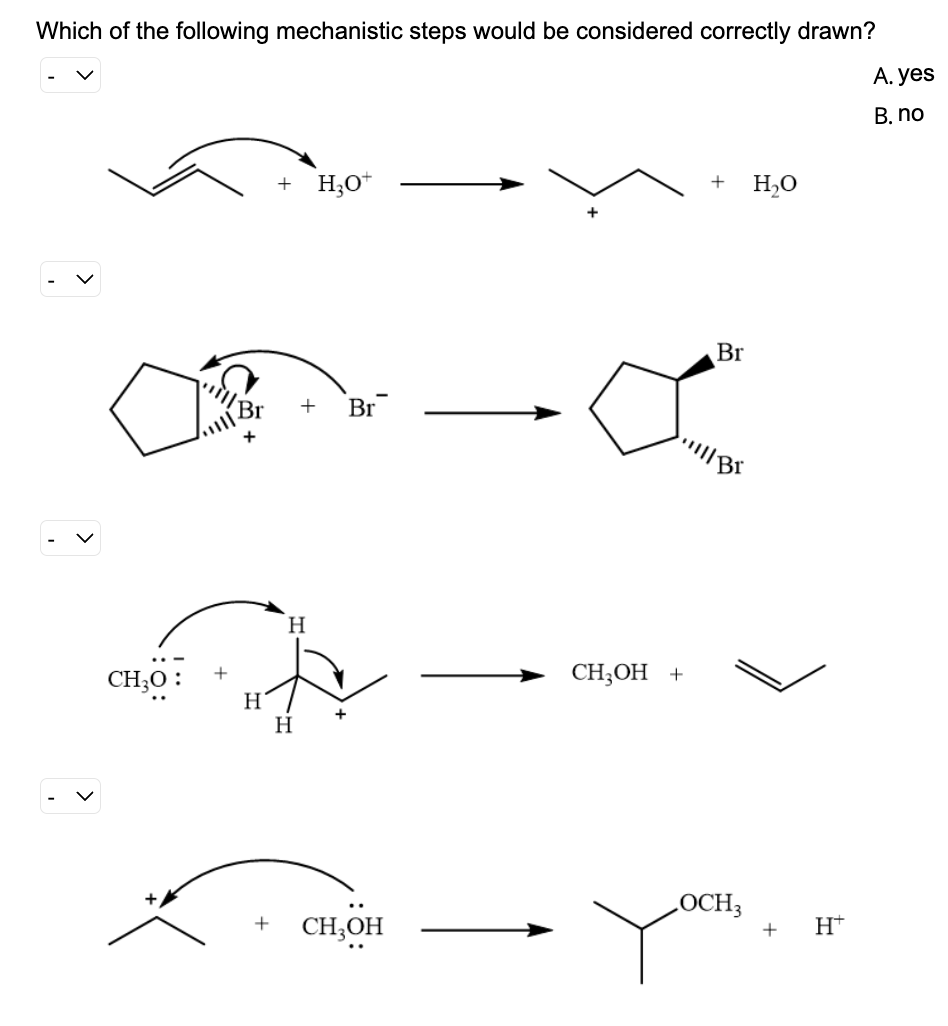 Solved Which of the following mechanistic steps would be | Chegg.com