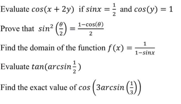Solved How would I solve these trig problems/what steps | Chegg.com