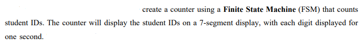 Solved create a counter using a Finite State Machine (FSM) | Chegg.com