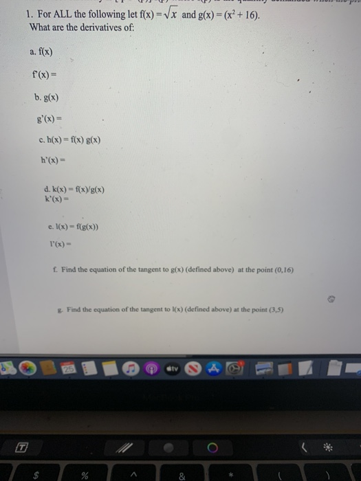 Solved For all the following let f(x)= square root of x | Chegg.com