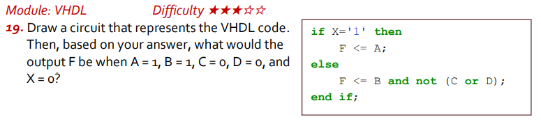 Solved Draw a circuit that represents the VHDL code. Then, | Chegg.com