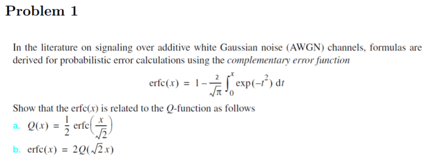 Solved Problem 1 In the literature on signaling over | Chegg.com