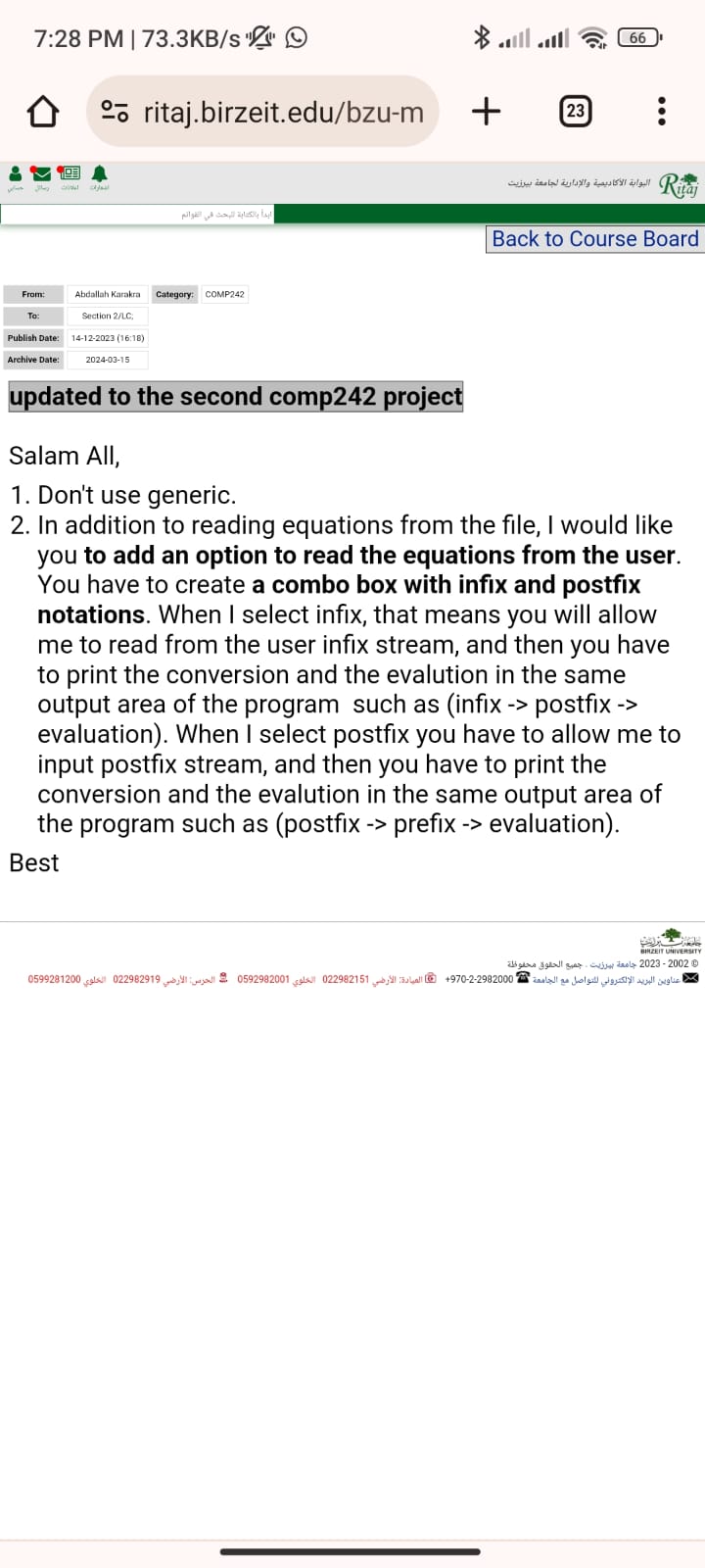 Solved In this project, you will implement anequation | Chegg.com