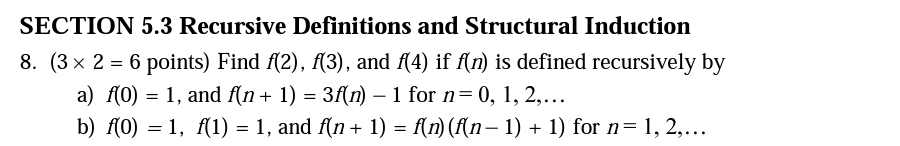 Solved SECTION 5.3 Recursive Definitions and Structural | Chegg.com