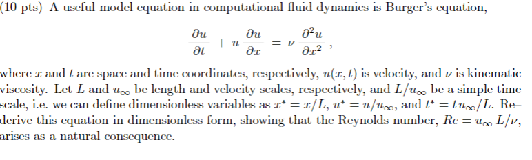 Solved useful model equation in computational fluid dynamics | Chegg.com
