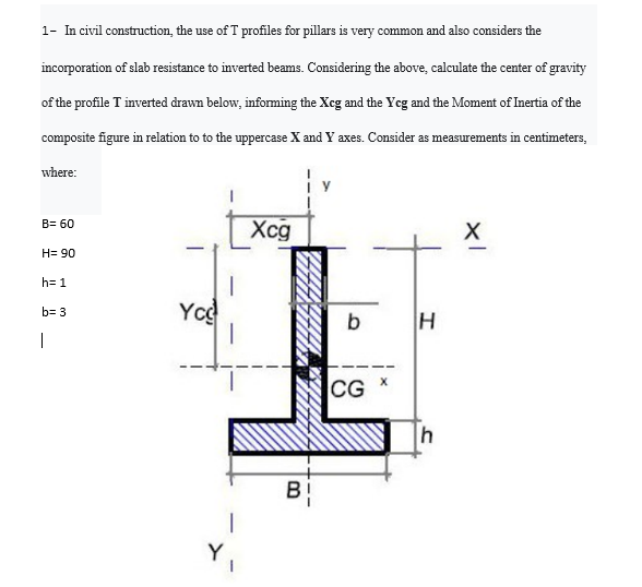Solved 1- In civil construction, the use of T profiles for | Chegg.com