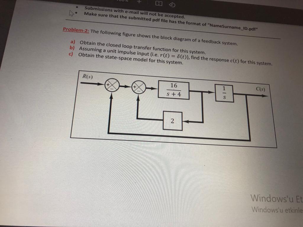 Solved Problem-2: The following figure shows the block | Chegg.com