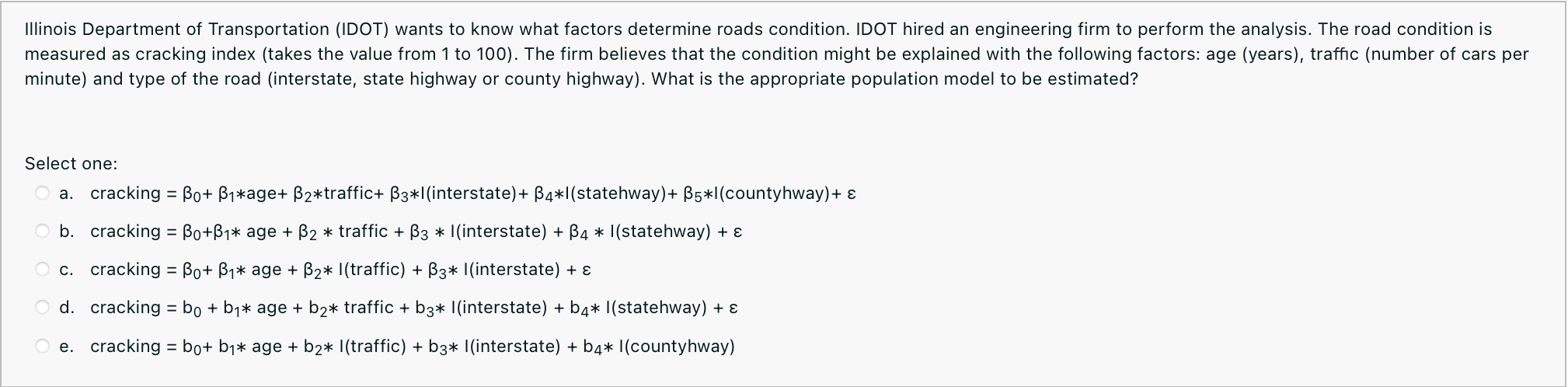 Solved Illinois Department of Transportation (IDOT) wants to | Chegg.com