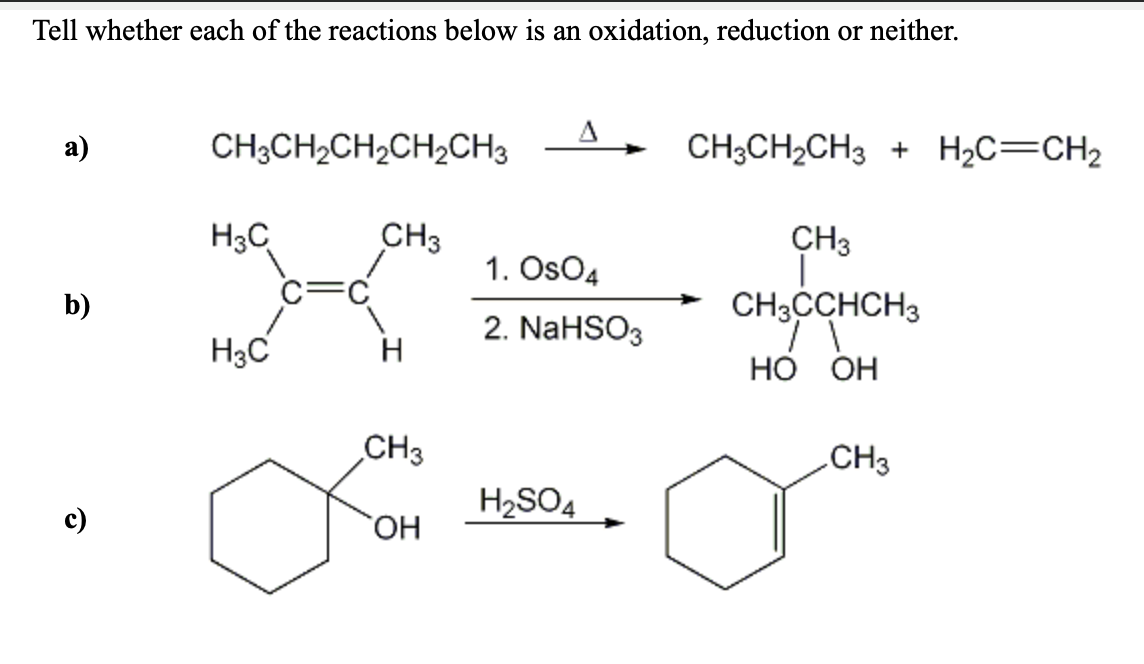 Solved Tell whether each of the reactions below is an | Chegg.com