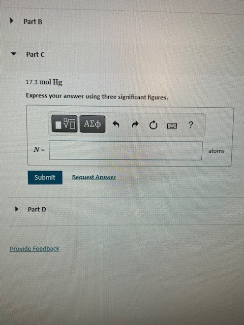 Solved 17.3molHgExpress your answer using three significant | Chegg.com