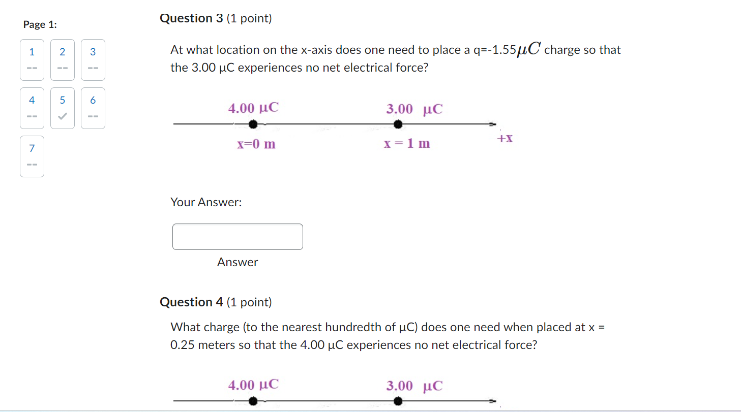 Solved Page 1: Question 1 (1 point) The force of one proton | Chegg.com
