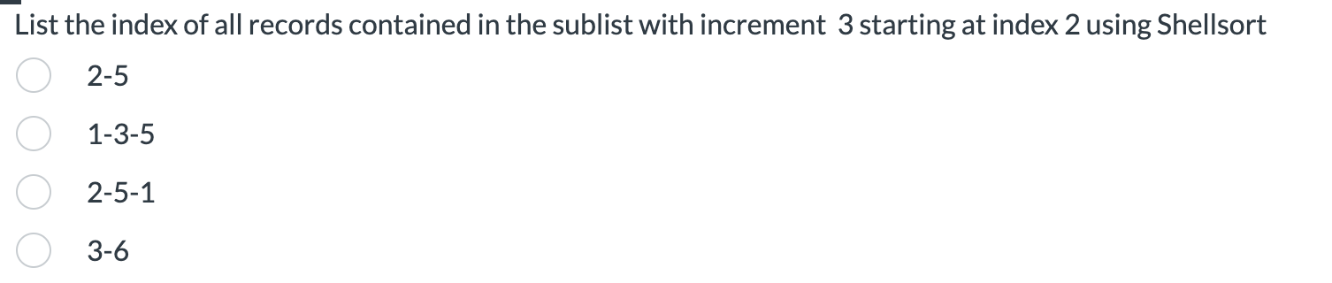 Solved List the index of all records contained in the | Chegg.com