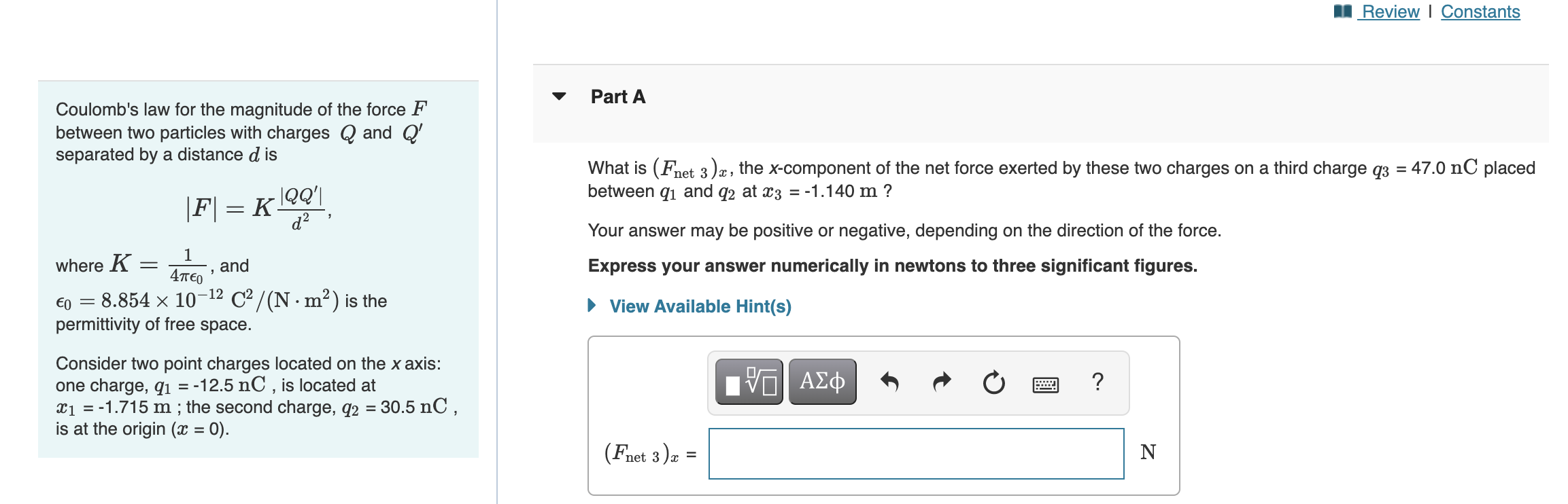 Solved What is (Fnet3)x(Fnet3)x, the x-component of the net | Chegg.com