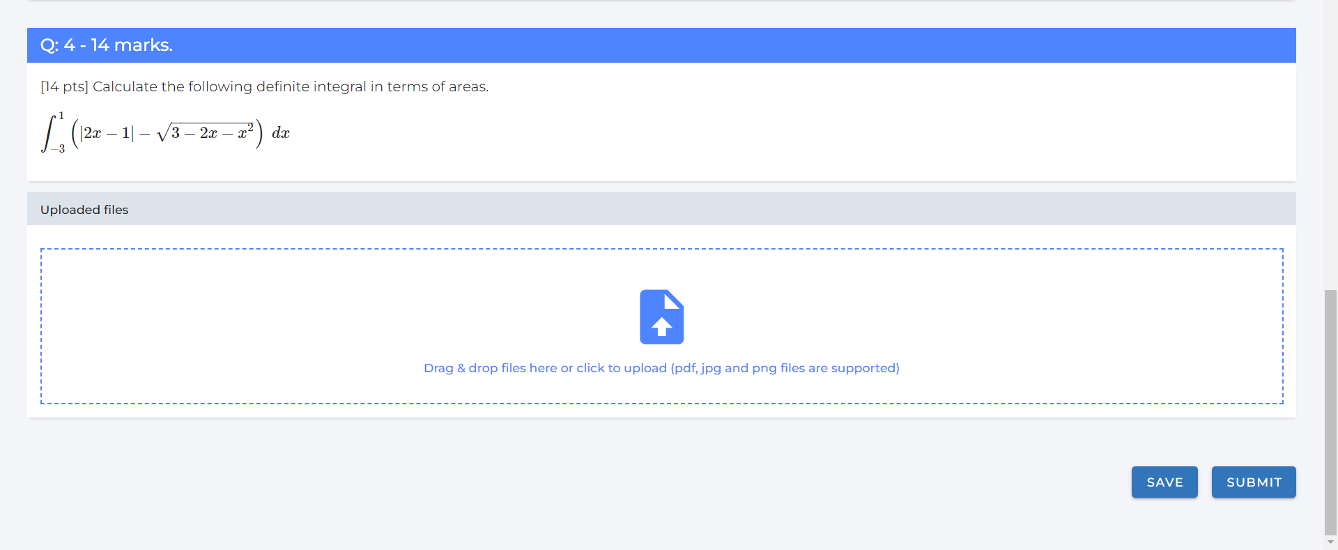 [14 pts] Calculate the following definite integral in | Chegg.com