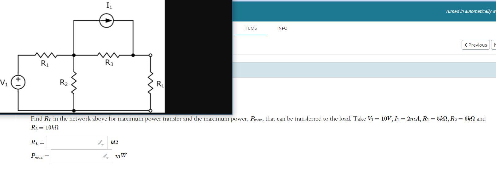 Solved Find RL in the network above for maximum power | Chegg.com