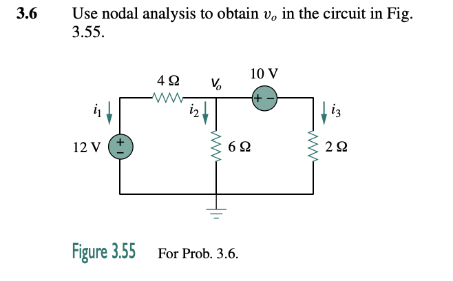 Solved 3.29 ﻿Rework Prob. 3.6 ﻿using mesh analysis.3.6 ﻿Use | Chegg.com