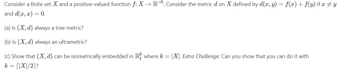 Solved Metric Spaces | Chegg.com