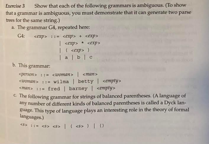 Solved I need help with this exercise related to ambiguous | Chegg.com