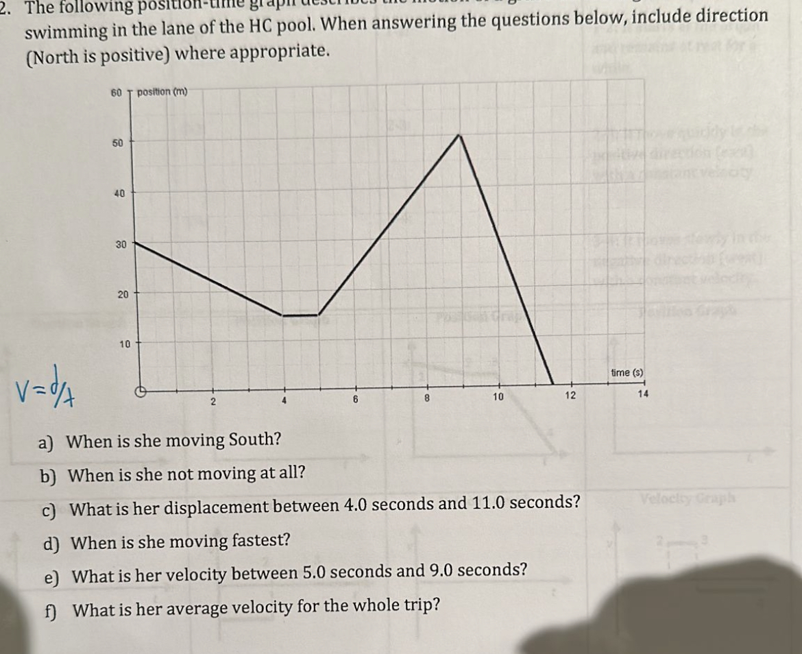 Solved swimming in the lane of the HC pool. When answering | Chegg.com
