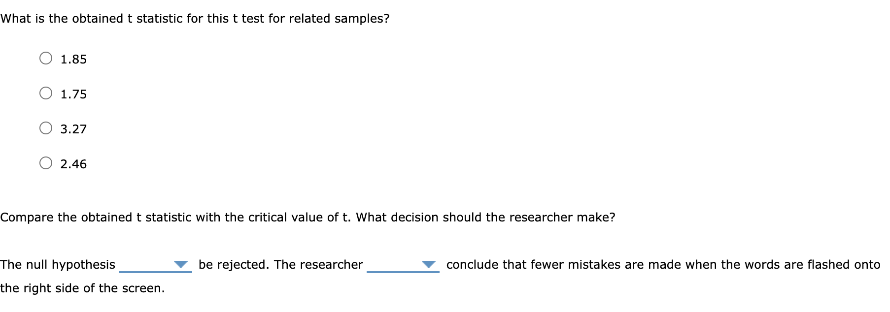 Solved 3. A t test for two related samples A researcher is | Chegg.com